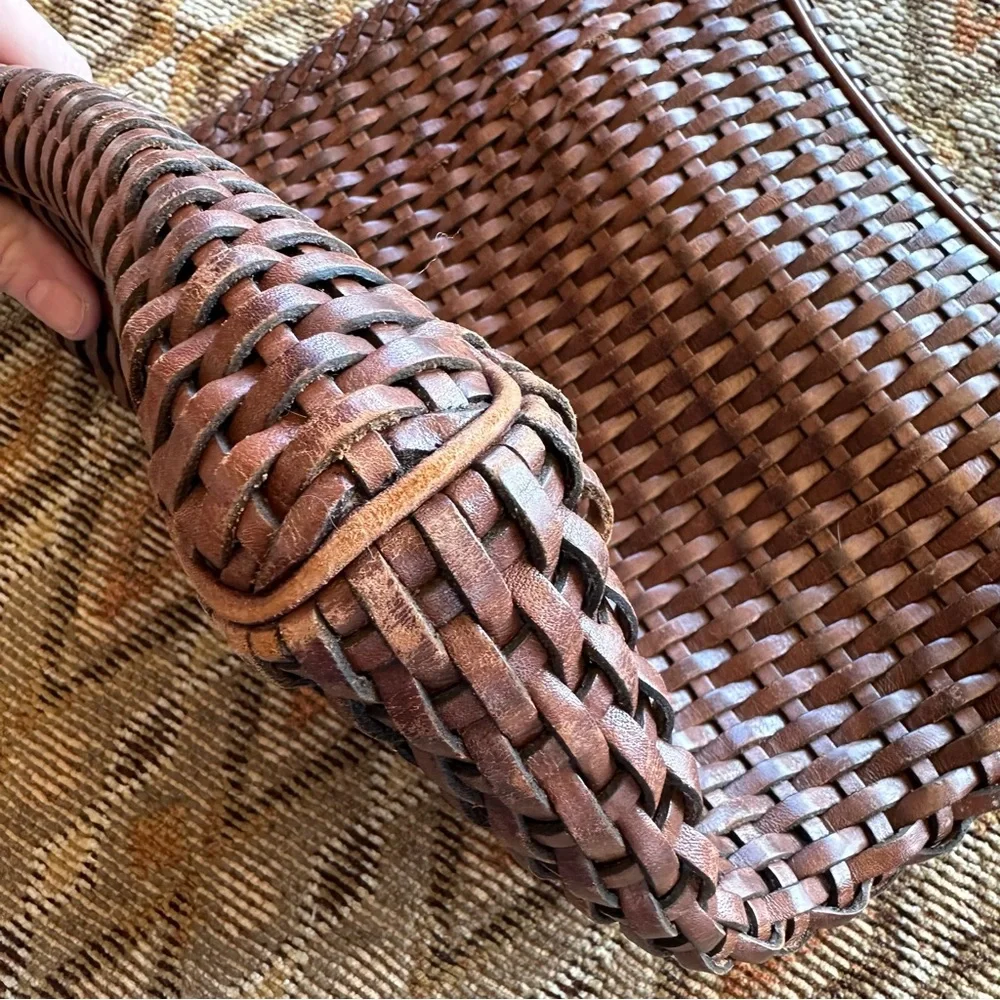 Cem | Bags | Cem Vintage Woven Structured Leather Brazilian Shoulder ...